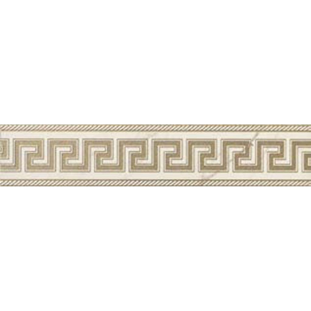 VERSACE FASCIA GRECA BIANCO LAPPATO 5"X24" - Agate Tile & Stone
