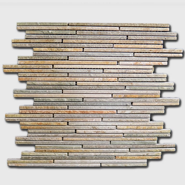 RIBBON STONE SLATE/GREY 12"X12" - Agate Tile & Stone