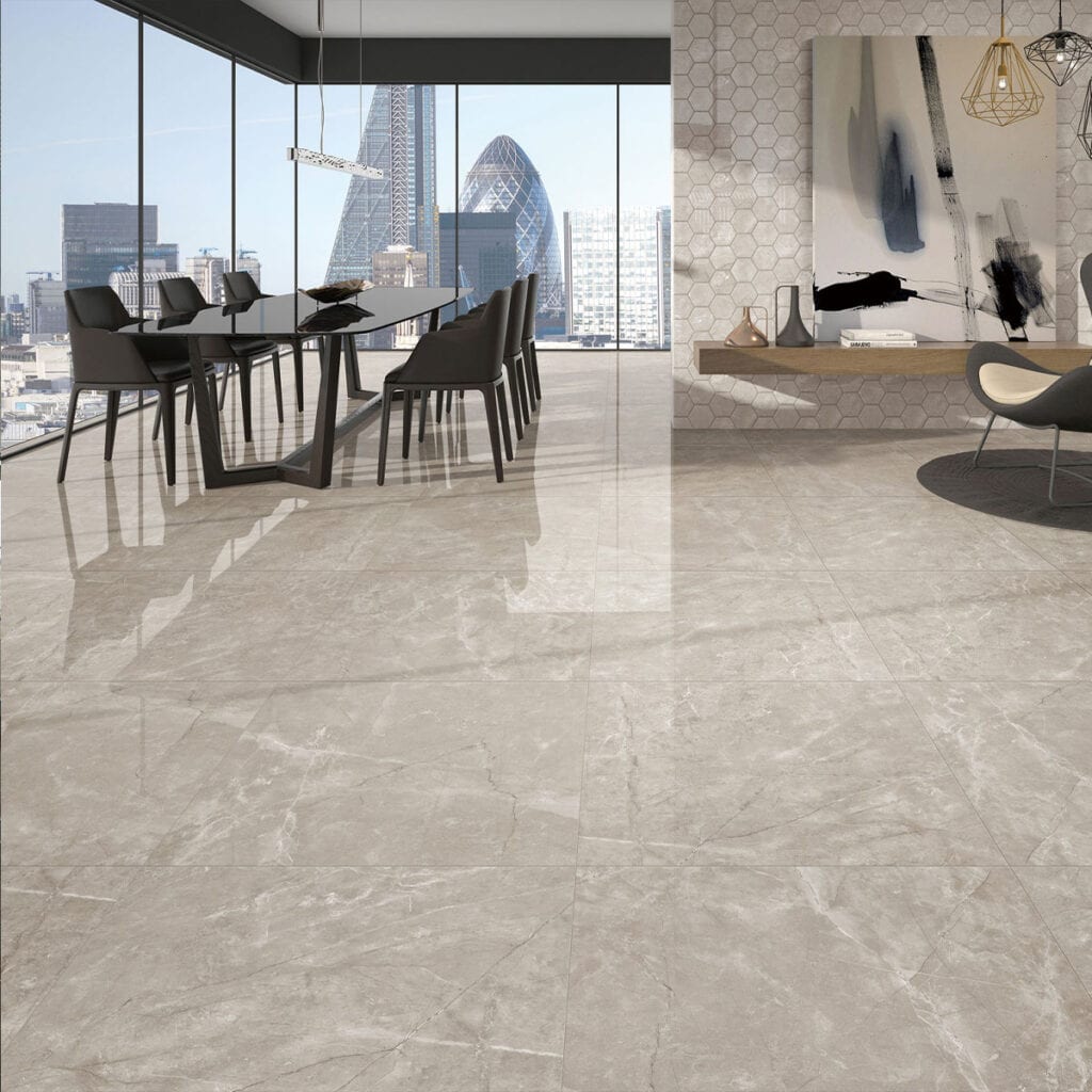 BUCKINGHAM GREY MARBLE LAPPATO 24"X24" - Agate Tile & Stone