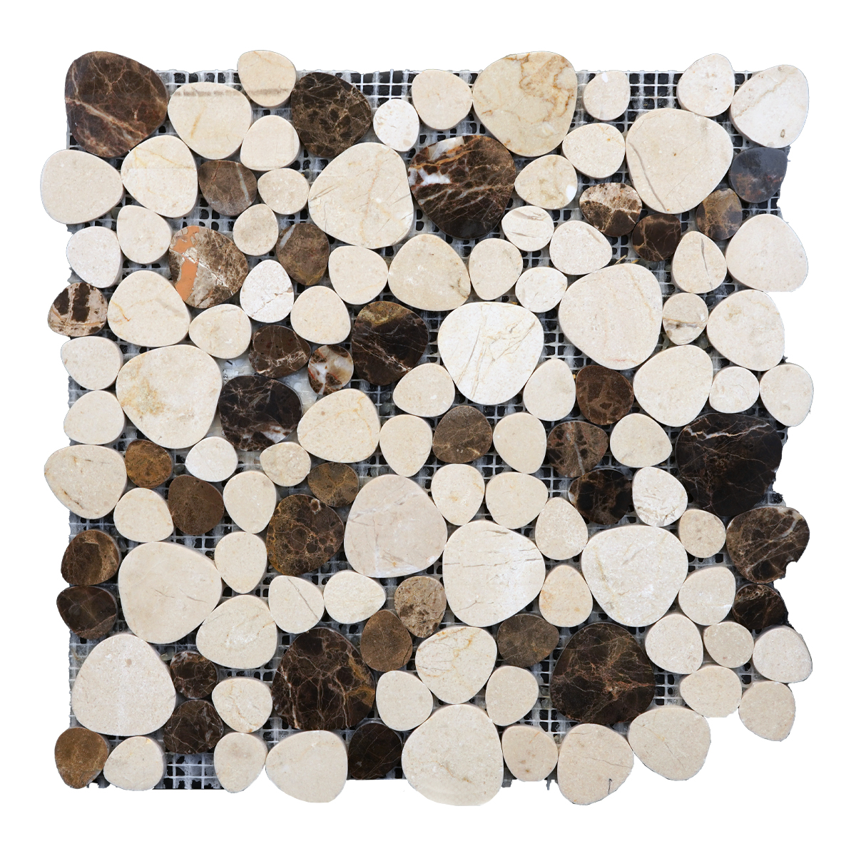 DECAGON EMP.DARK/CREMA MARBLE 12"X12" - Agate Tile & Stone