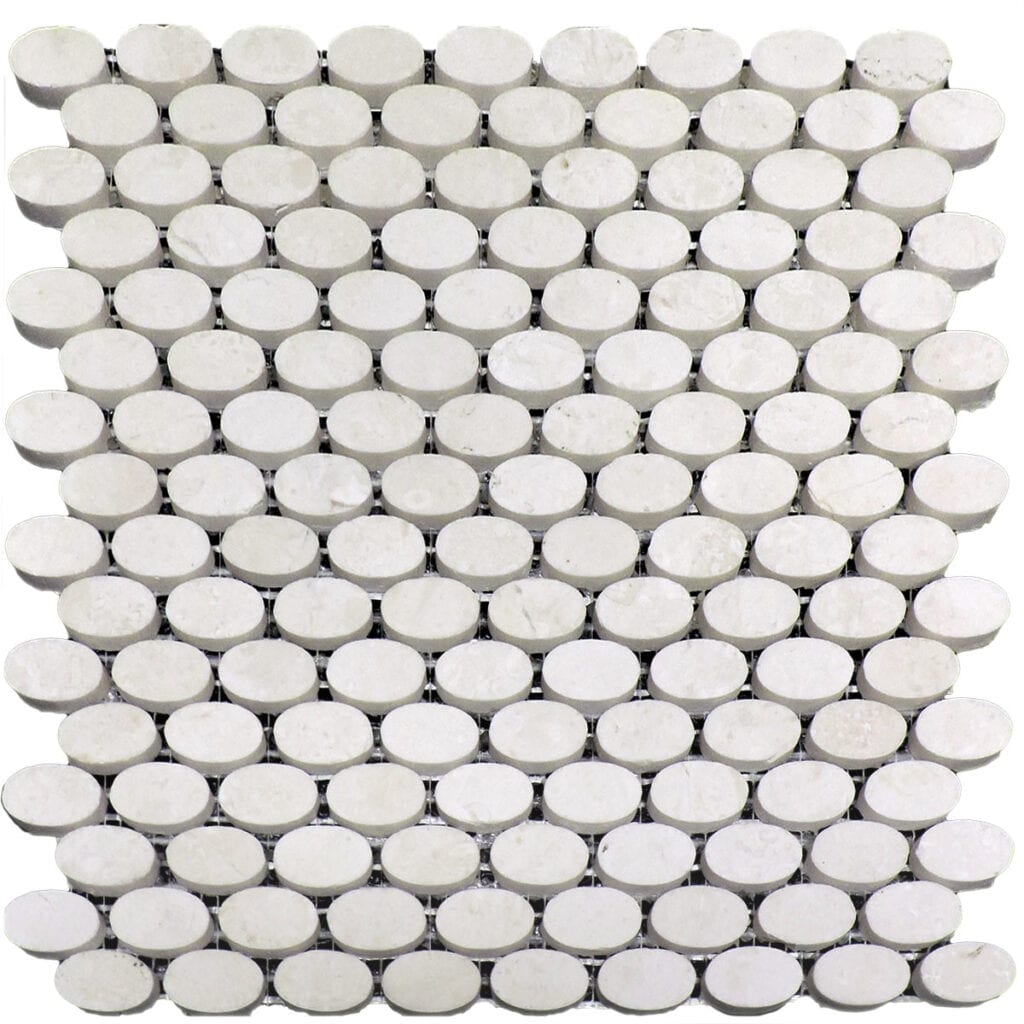 OVAL CREMA MARFIL 12"X12" - Agate Tile & Stone