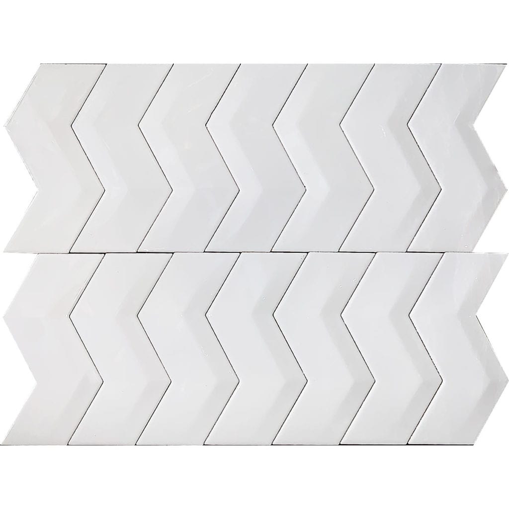 BING 3D-S WHITE GLOSSY 5"X9" - Agate Tile & Stone