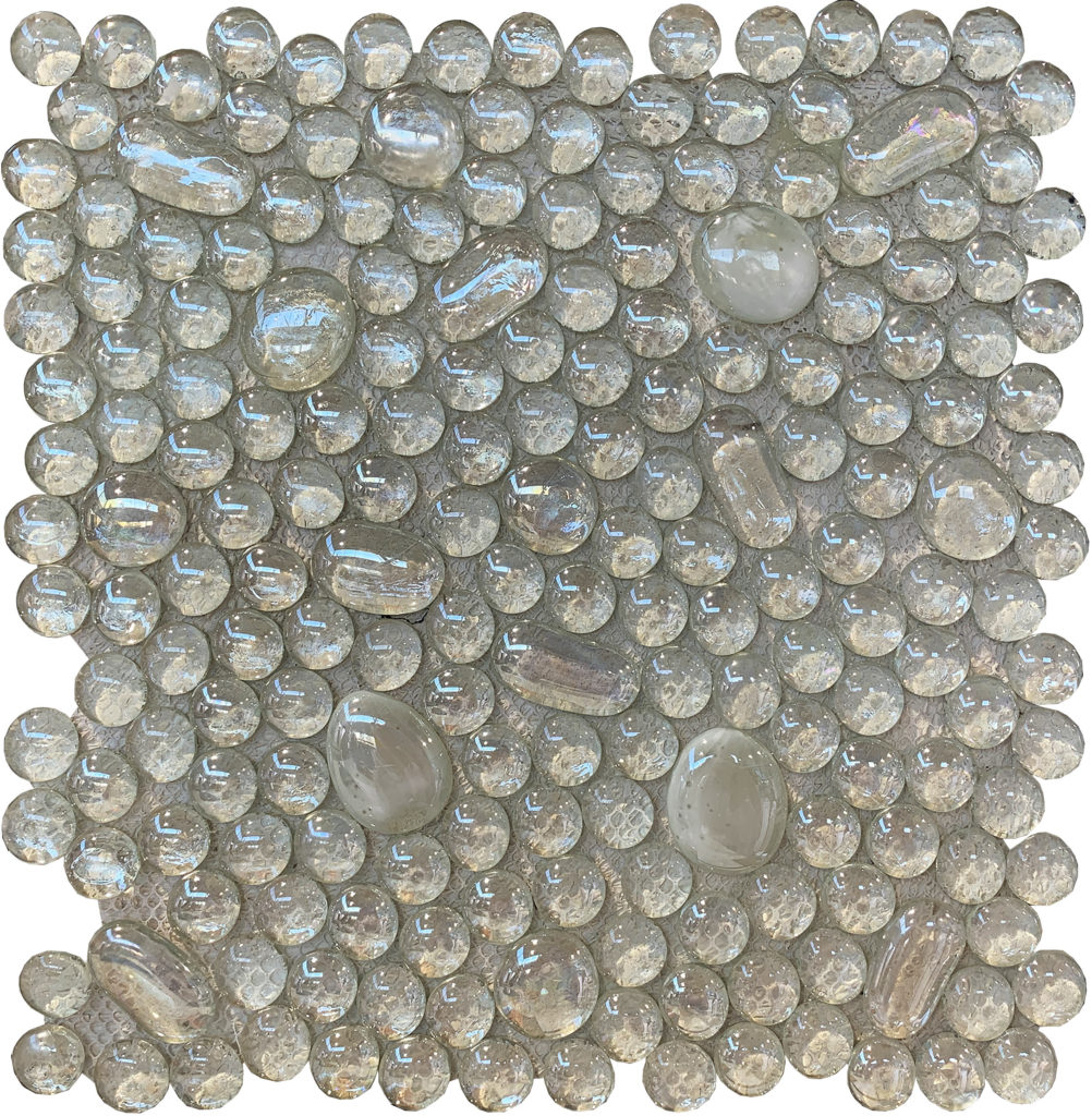 RAINDROP AQUA WHITE 12"X12" - Agate Tile & Stone